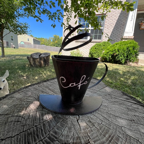 unbranded | Accents | Black Metal Wall Caf Decor | Poshmark